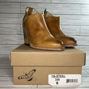 Freebird by Steven | Shoes | Freebird Steel Distressed Tan Leather Boho Ankle Boots Womens New ...